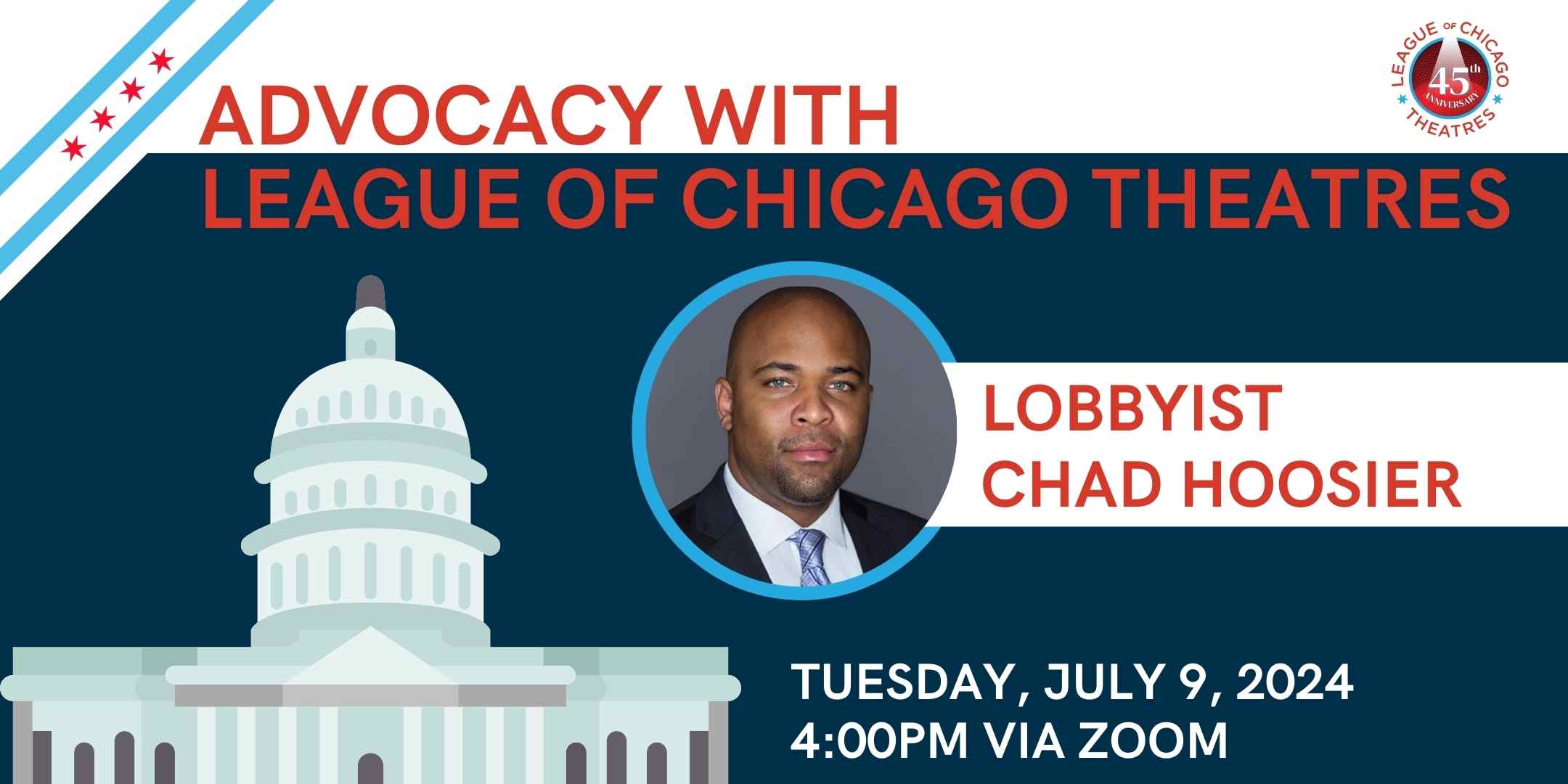 Advocacy with League of Chicago Theatres Lobbyist, Chad Hoosier ...